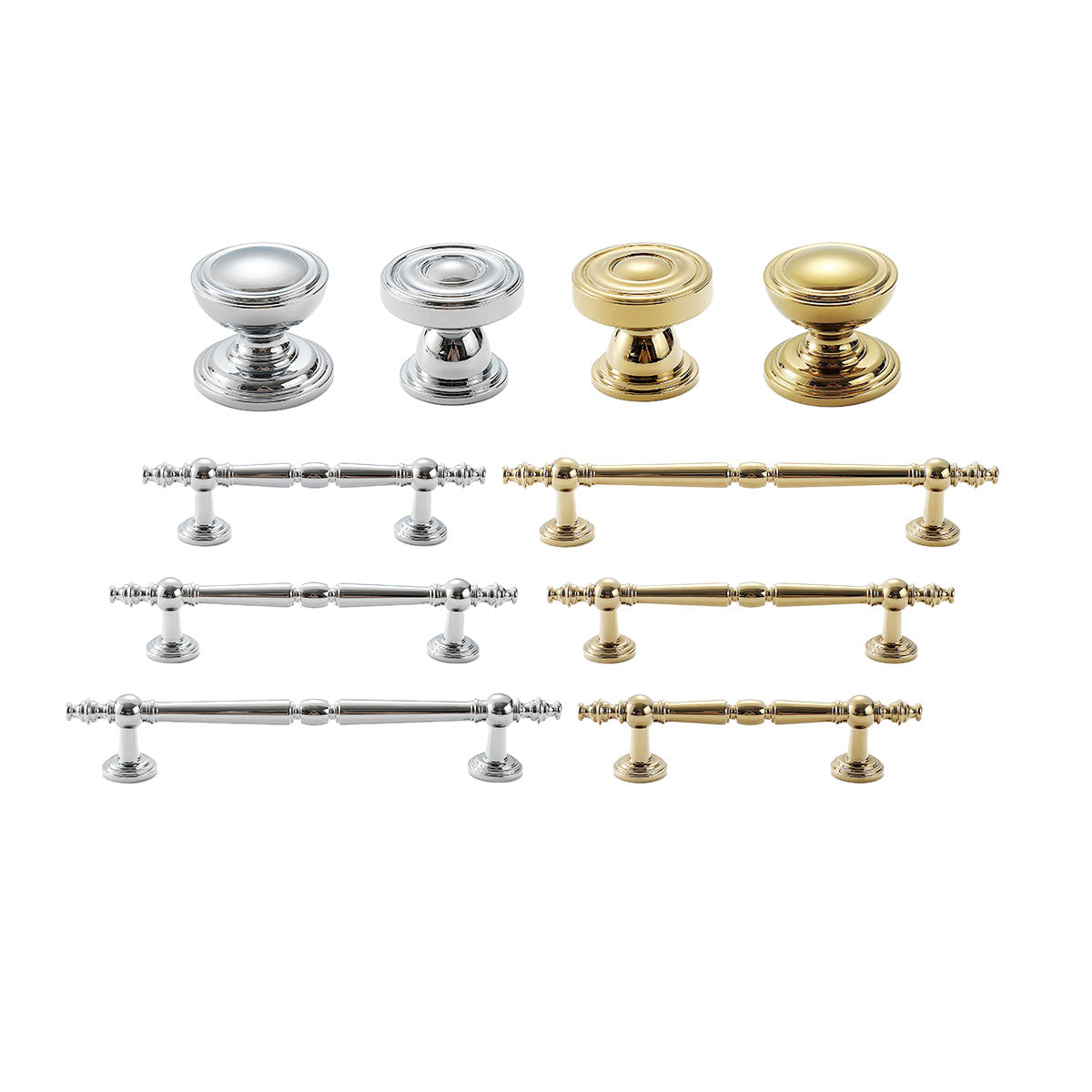 All-Copper Wardrobe Handle in Gold or Silver with 96/128mm Hole Spacing ...